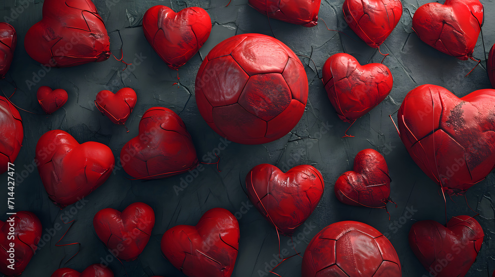 A passionate game of love and unity, as crimson hearts and a vibrant ...
