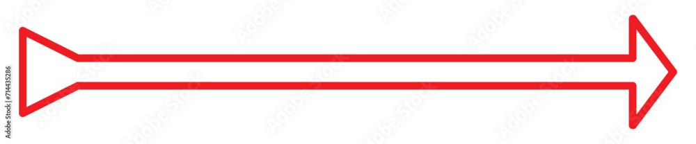 Arrow Long Icon Red | Arrows | Infographic Illustration | Direction ...