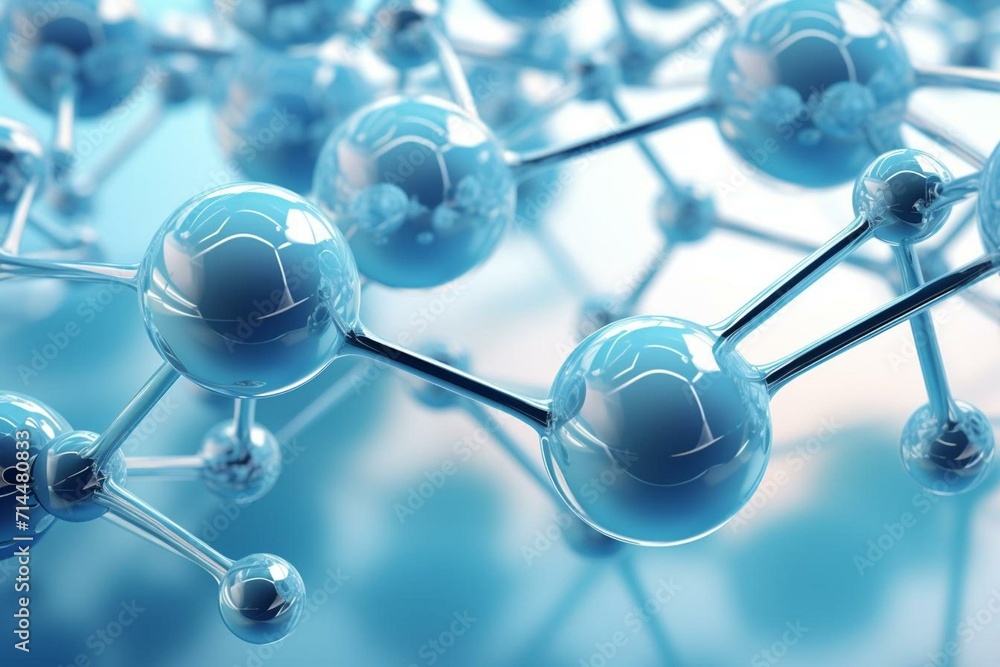 Hydrogen structure magnified for fuel industry study. Hydrogen energy ...