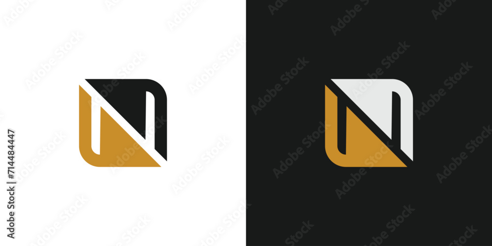 Modern and unique letter N initials logo design Stock Vector | Adobe Stock