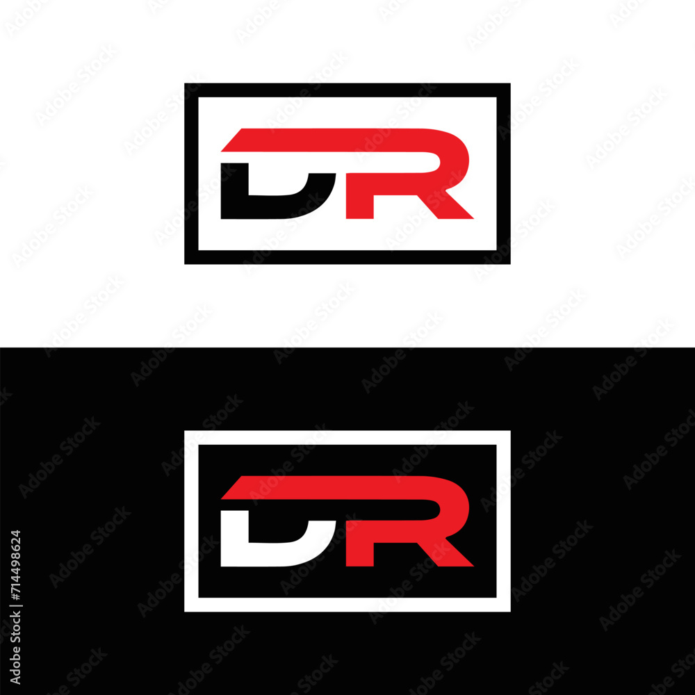 DR logo. D R design. White DR letter. DR, D R letter logo design ...