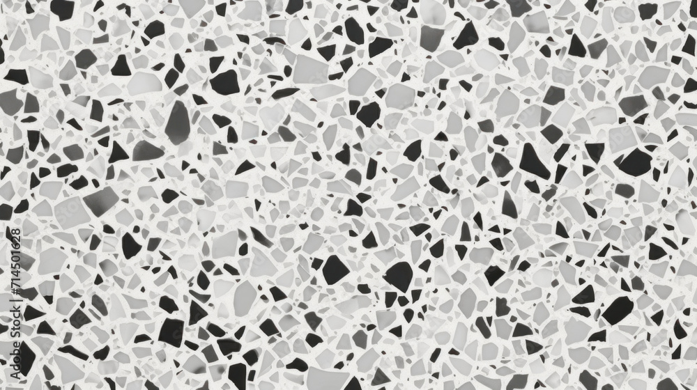 Black and white terrazzo floor pattern offering a versatile and classic ...