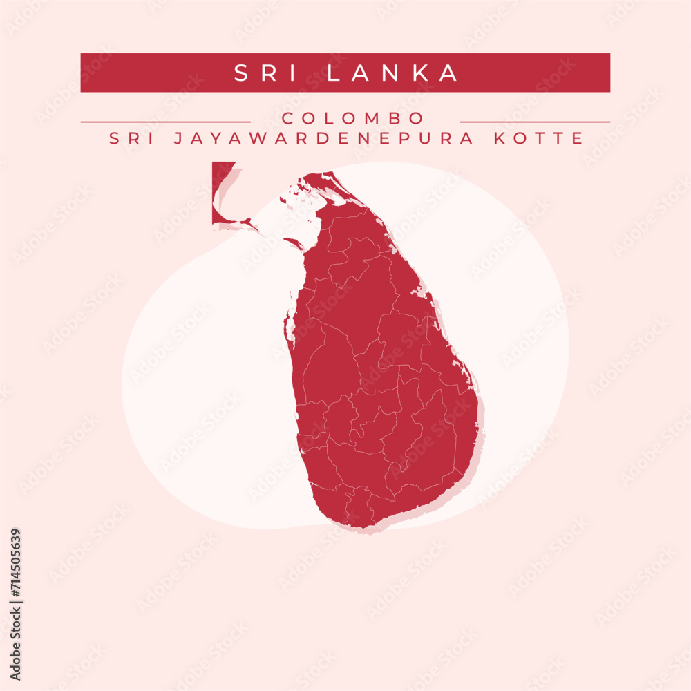 Vector illustration vector of Sri Lanka map Asia Stock Vector | Adobe Stock