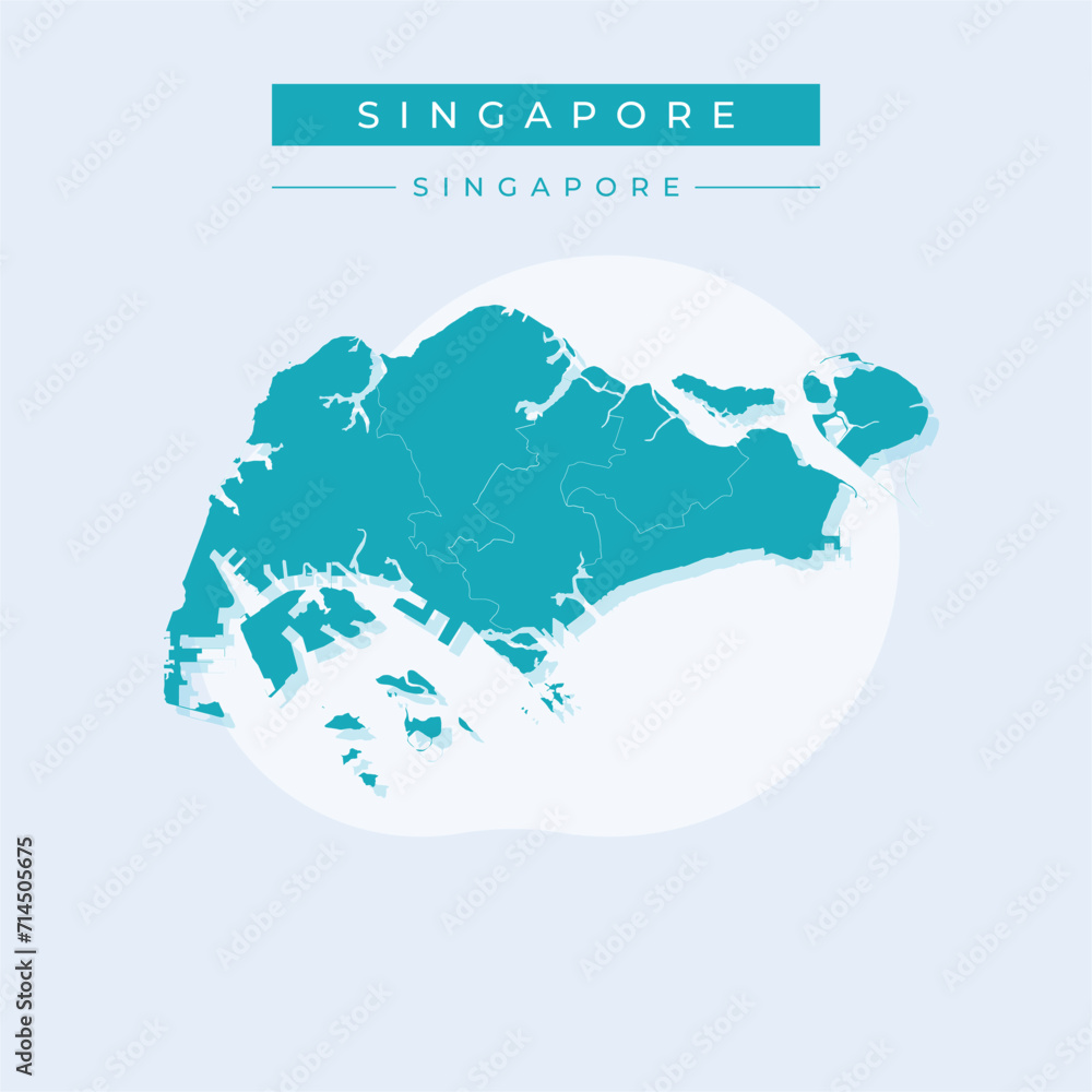 Vector illustration vector of Singapore map Asia Stock Vector | Adobe Stock
