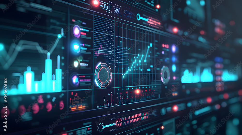 Futuristic Analysis with charts. Futuristic Financial Dashboard Stock ...