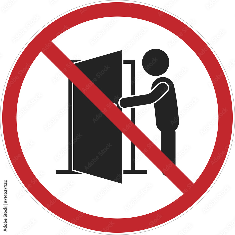 Printable label sign of do not open door, do not enter, authorized ...