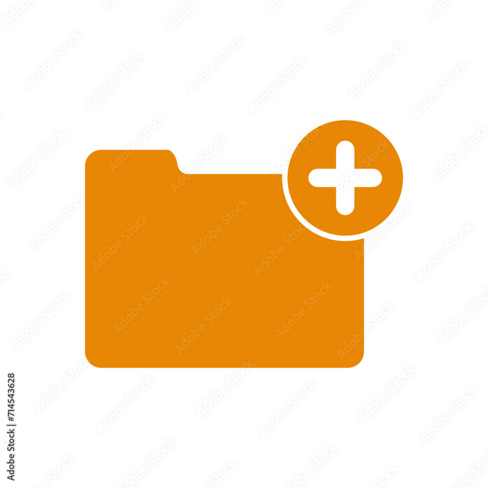 New folder icon, add folder icon vector in flat trendy style ...