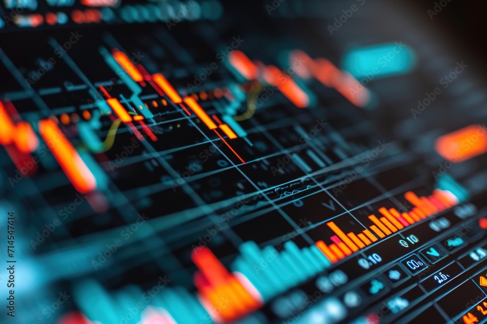 data stock marketing screen, finance, strategy, investment, growth and ...