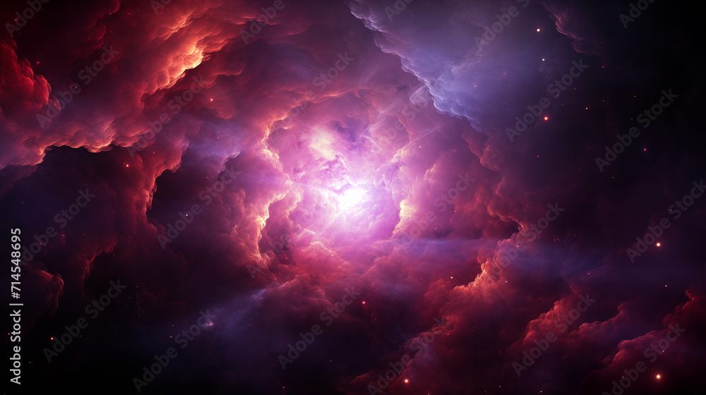 Stars, star birth, outer space purple nebula clouds, ai-generated Stock Photo | Adobe Stock