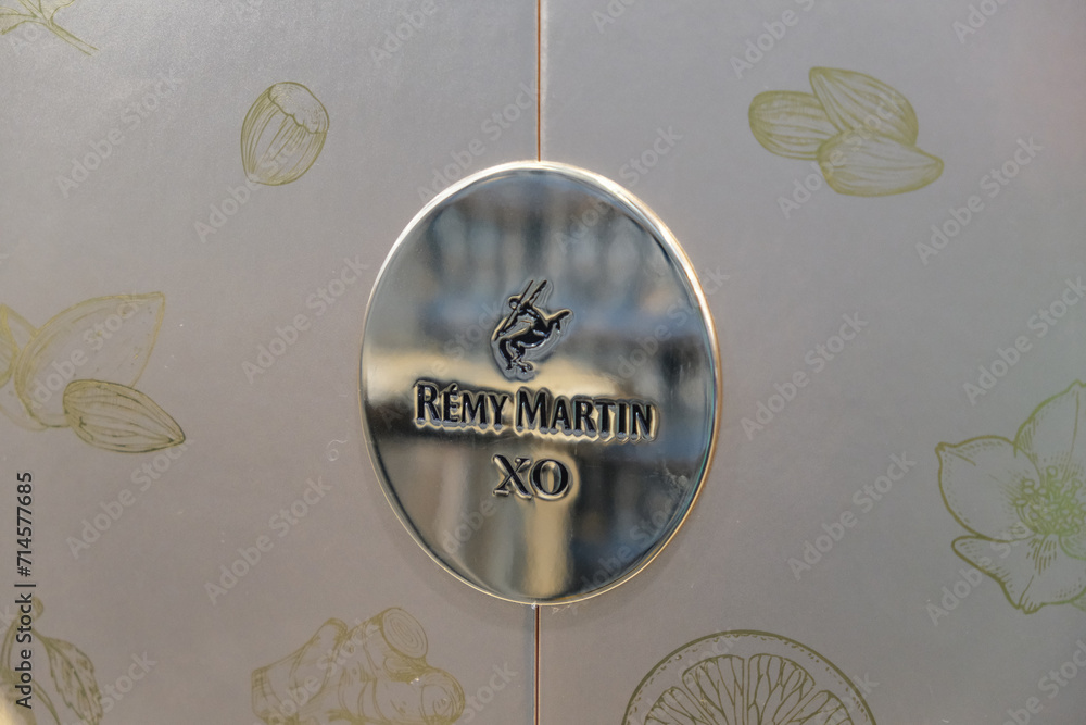 Shanghai,China-Jan.20th 2024: Remy Martin XO brand logo sign on package Stock Photo | Adobe Stock