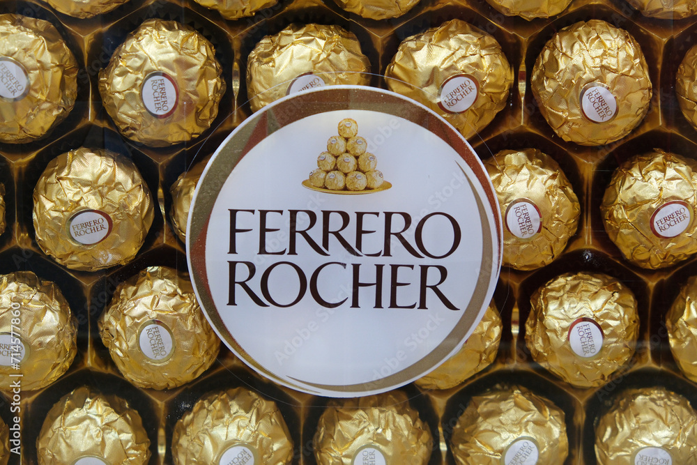 Shanghai,China-Jan.20th 2024: Ferrero Rocher chocolate product and ...