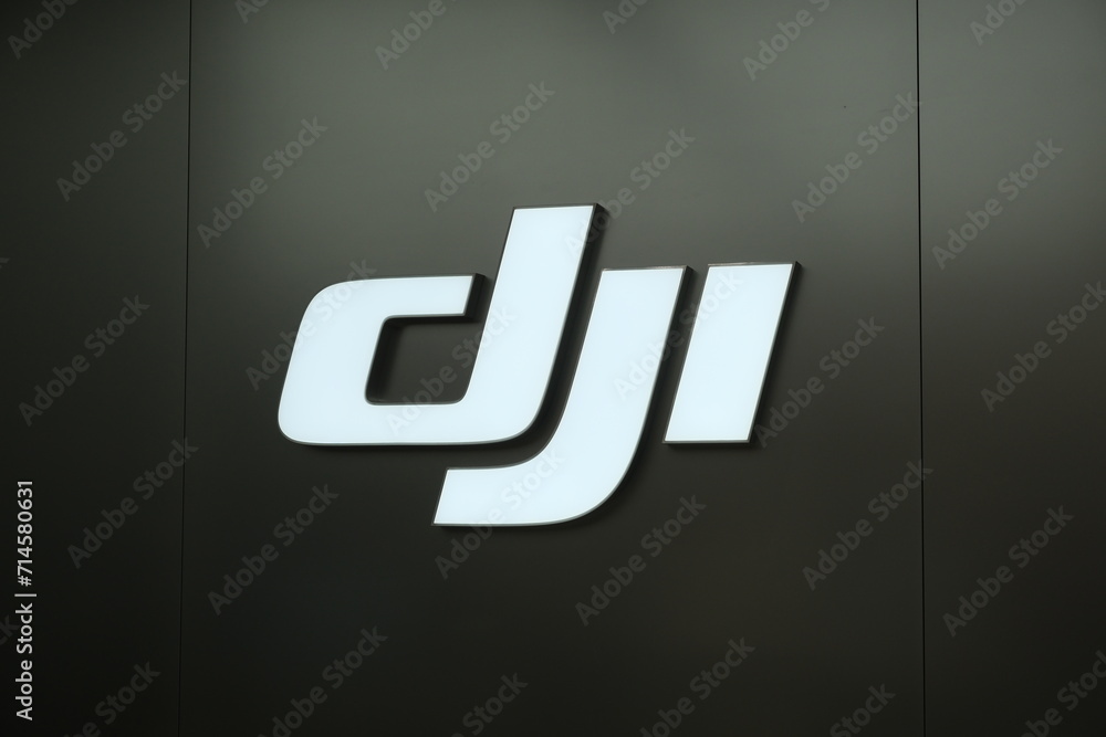 Shanghai,China-Jan.20th 2024: SZ DJI Technology company brand logo sign ...
