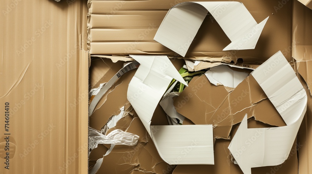 Recycling symbol with three green arrows in a triangular loop ...