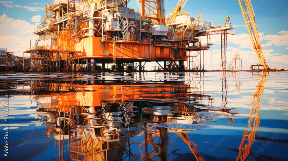 A remote oil and gas wellhead platform produces raw gas and oil and then sends it to a central ...
