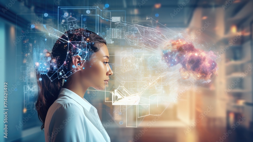 AI marketing agency, AI experts working on AI tools, modern technology ...