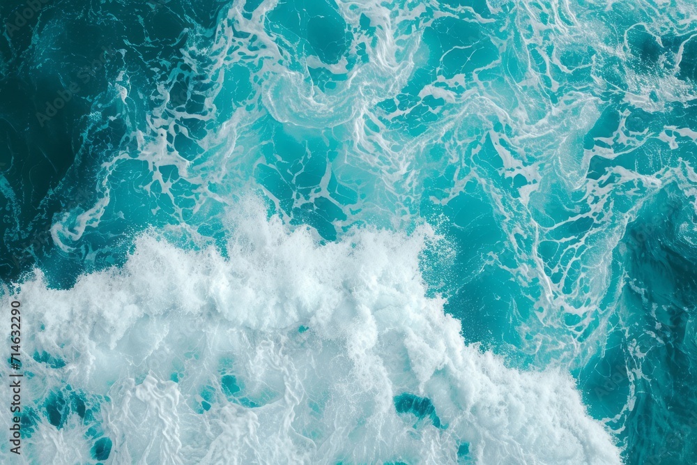 Spectacular aerial top view background photo of ocean sea water white ...