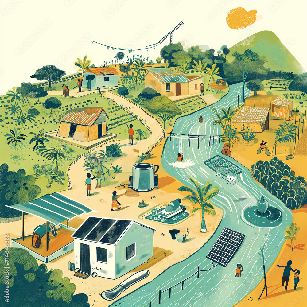 Innovative illustration showcasing technology's pivotal role in ...