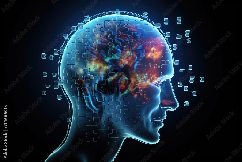 Colorful 3d scientific brain stimuli, neurovascular coupling central ...