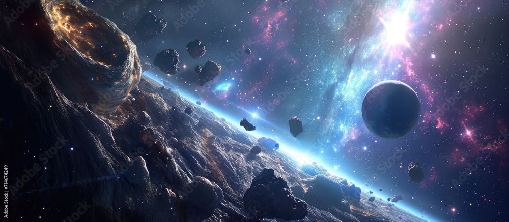 Discovering unexplored realms: outer space, celestial bodies, distant ...