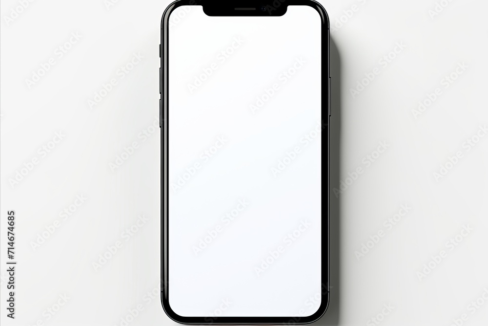 Smartphone , white screen template, isolate on a white background Stock ...