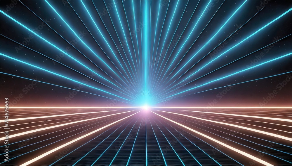 80s 90s retro glowing laser beam rays background Stock Illustration ...