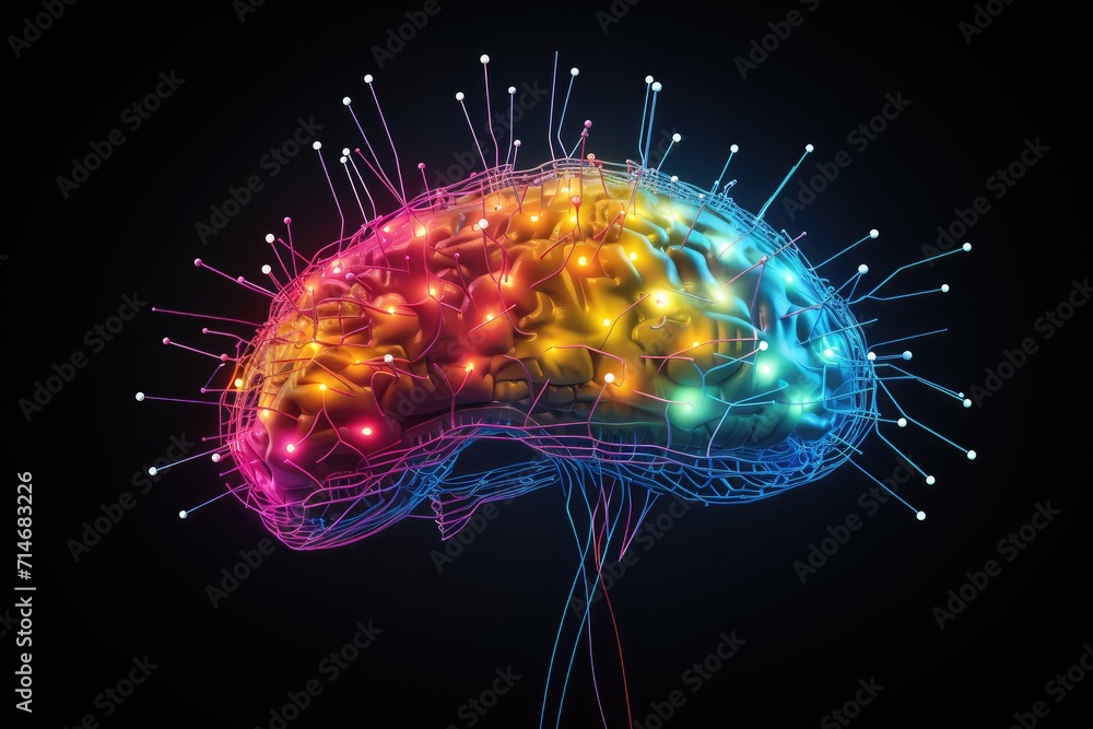 Colored Brain tumor oncology treatment tumor resection, radiation ...