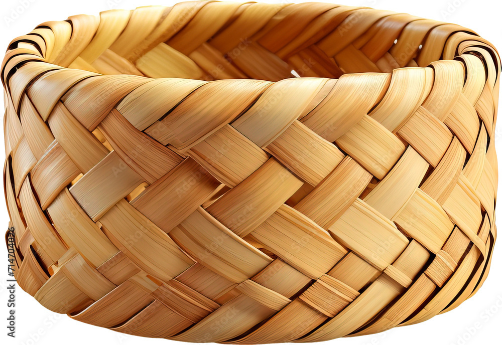 Bamboo basket isolated on transparent background. PNG Stock ...
