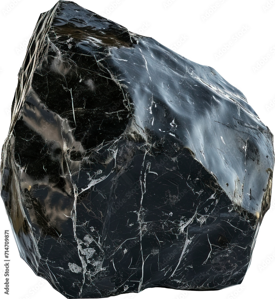 Black Obsidian isolated on transparent background. PNG Stock ...