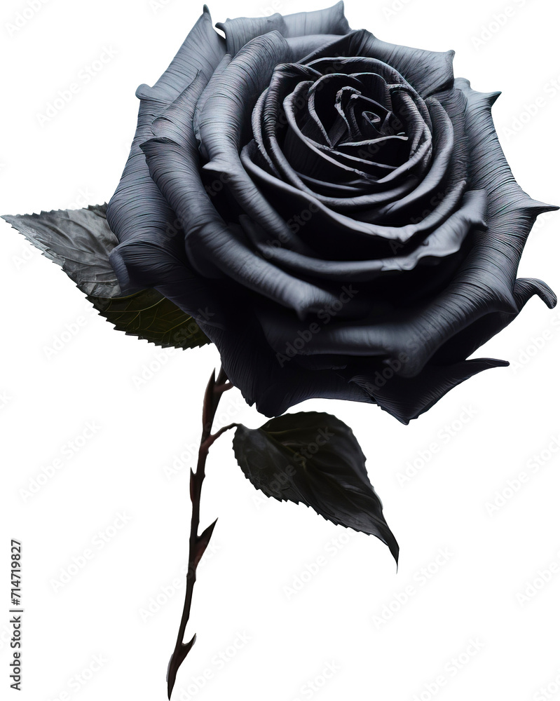 Black rose isolated on transparent background. PNG Stock Illustration ...
