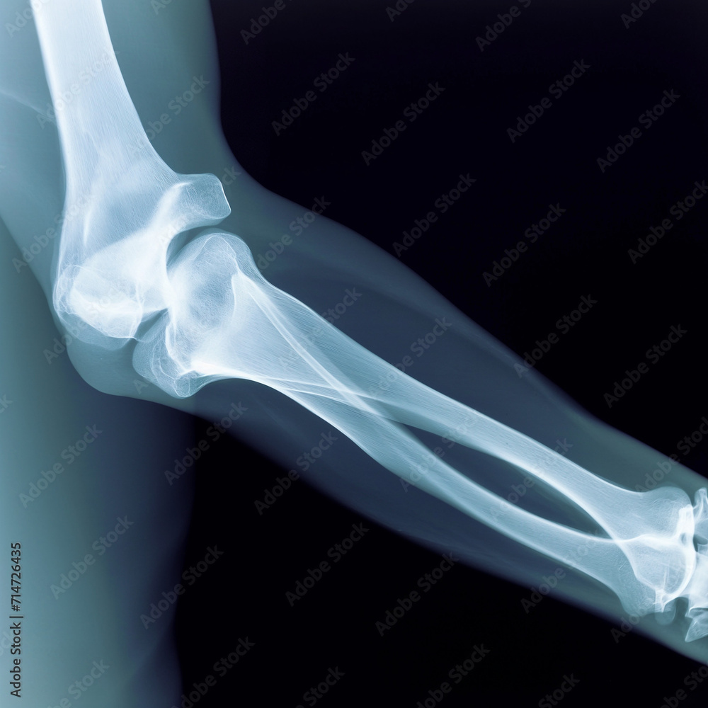 Orthopädie Bein Knochen als Röntgenbild in digitaler leuchtender ...