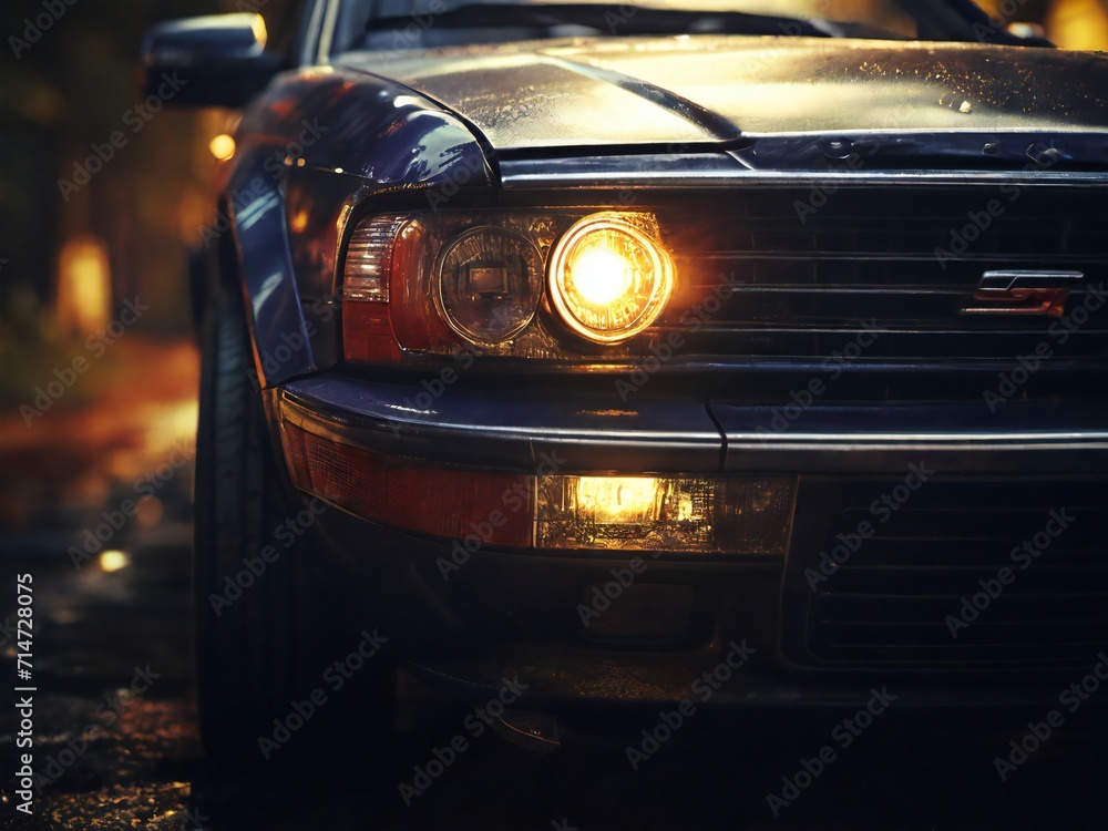 car headlights background. design for posters, web, wallpaper, flyers ...