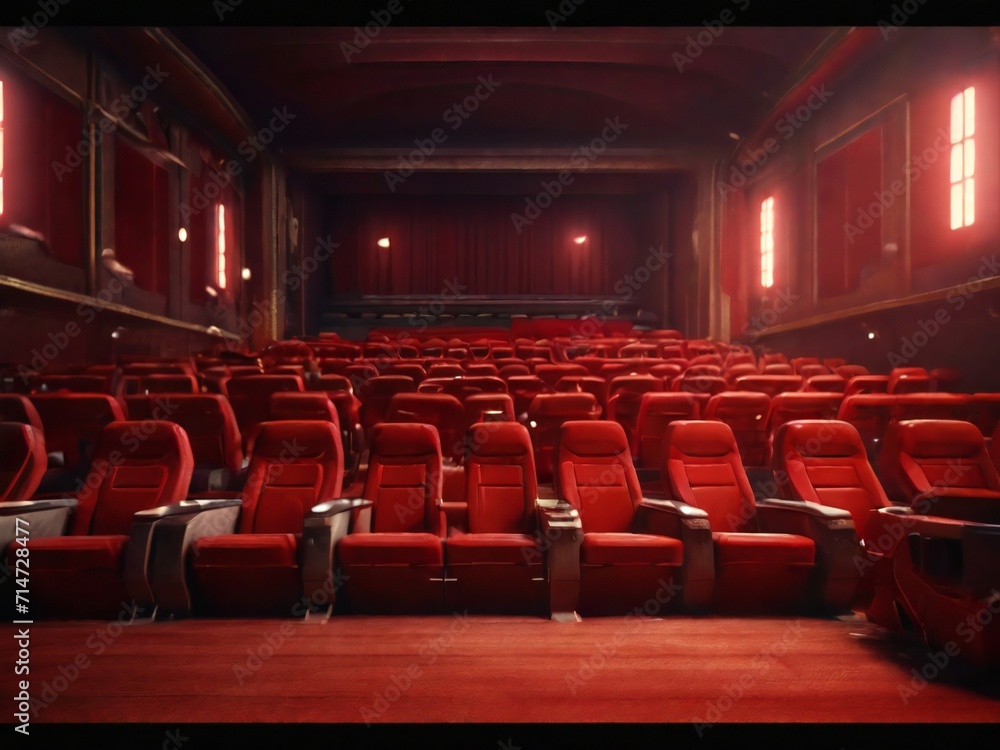 cinema background, shades of red. design for poster, banner, flyer. ai ...