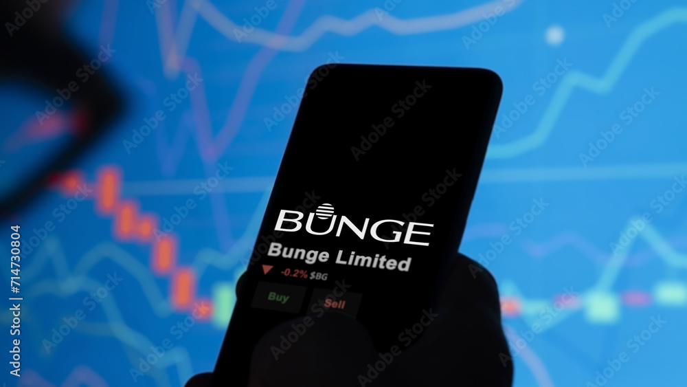 January 15th 2024 Chesterfield, Missouri. The logo of Bunge Limited on ...