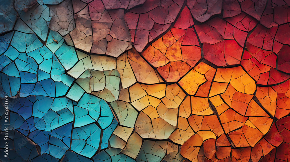 Crack background, the intricate details of different crack patterns ...