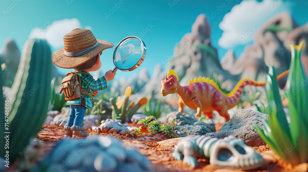 Adventurous Archaeologist: 3D Animated Model of a Little Explorer with ...