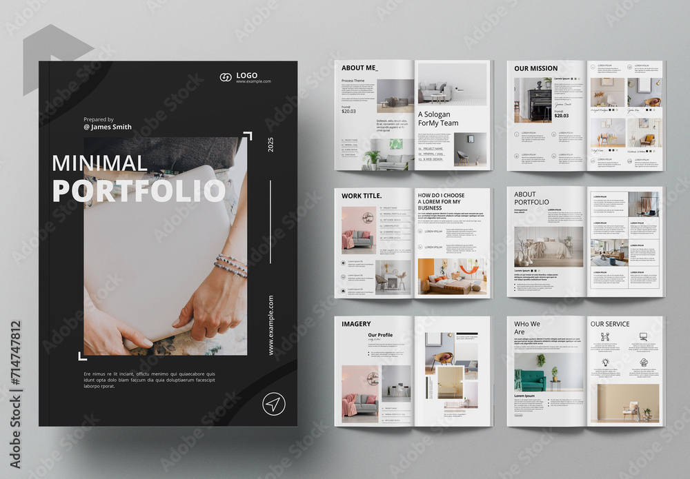 Minimal Portfolio Template Stock Template | Adobe Stock