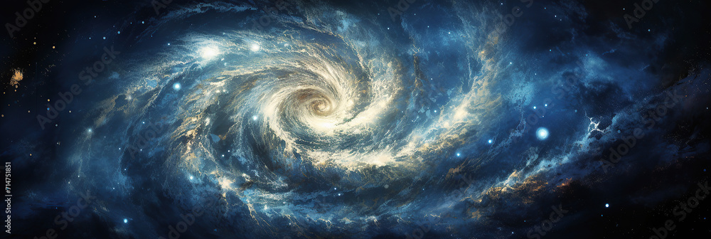 grand spiral galaxy, its arms wrapped around a bright galactic core ...