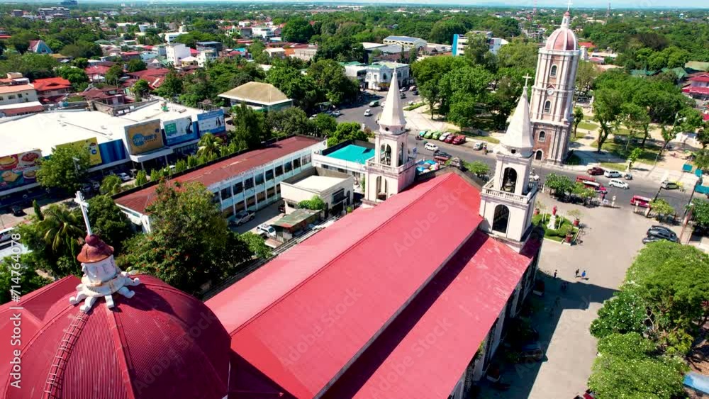 Iloilo City, Philippines - Aerial of Jaro Metropolitan Cathedral, and ...
