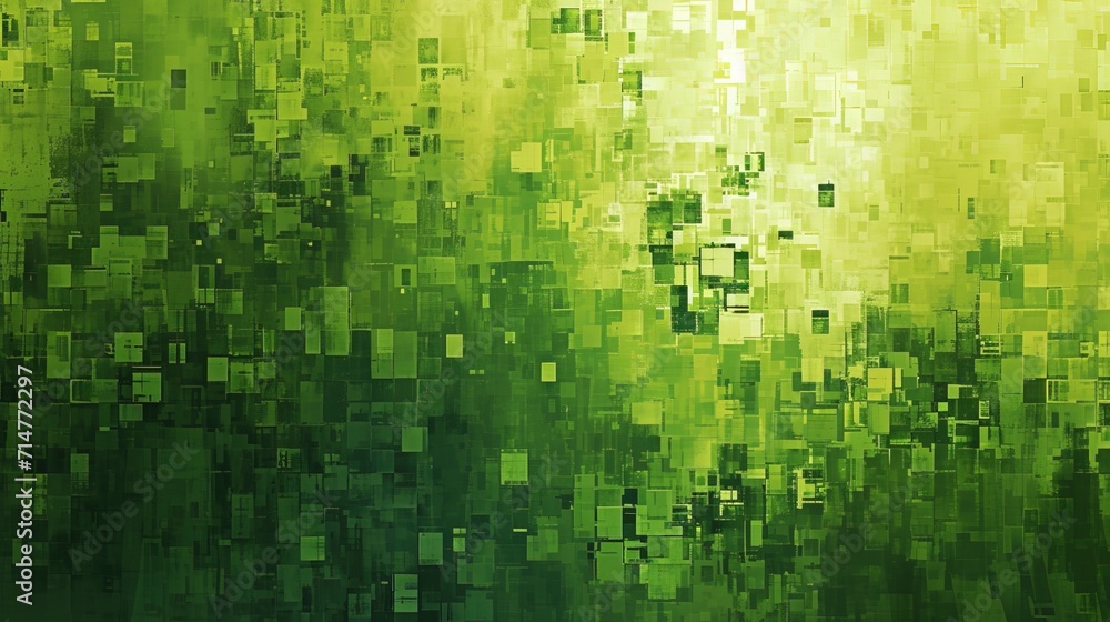 shades of green pixels background - AI Generated Abstract Art Stock ...