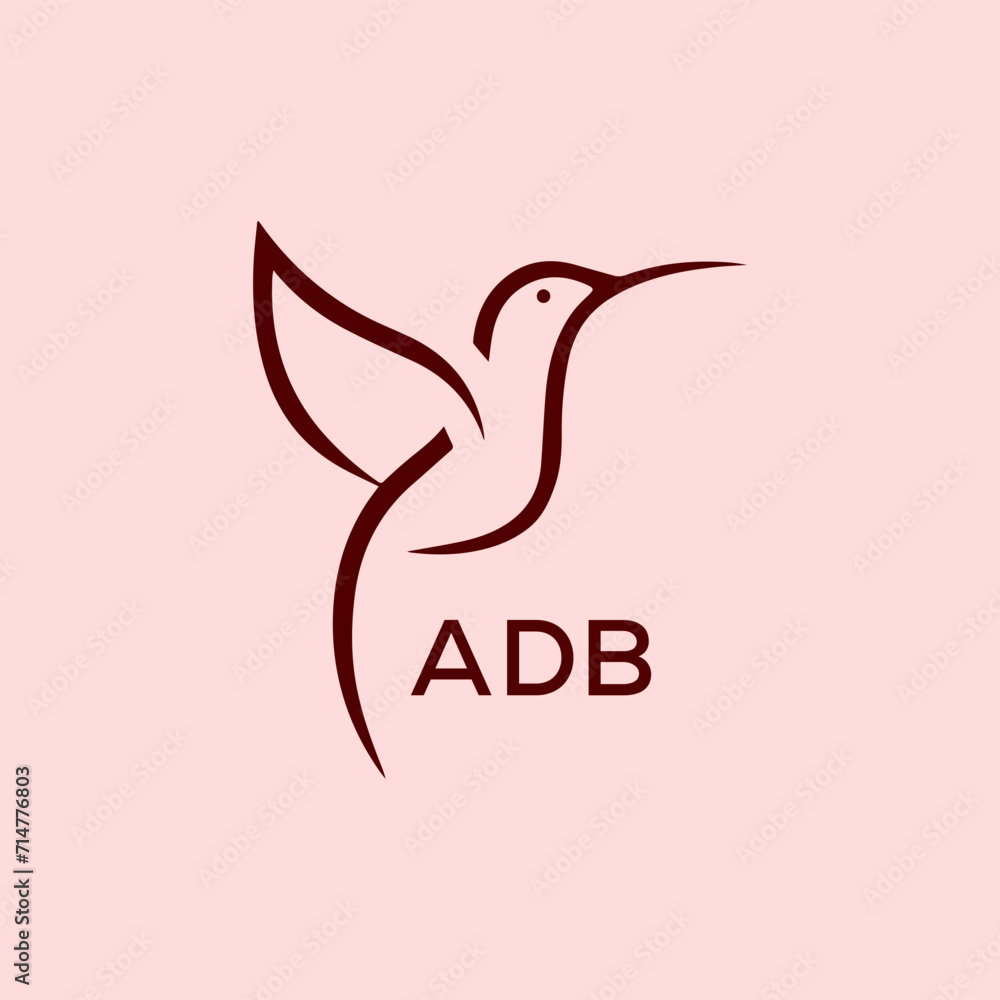ADB Letter logo design template vector. ADB Business abstract ...