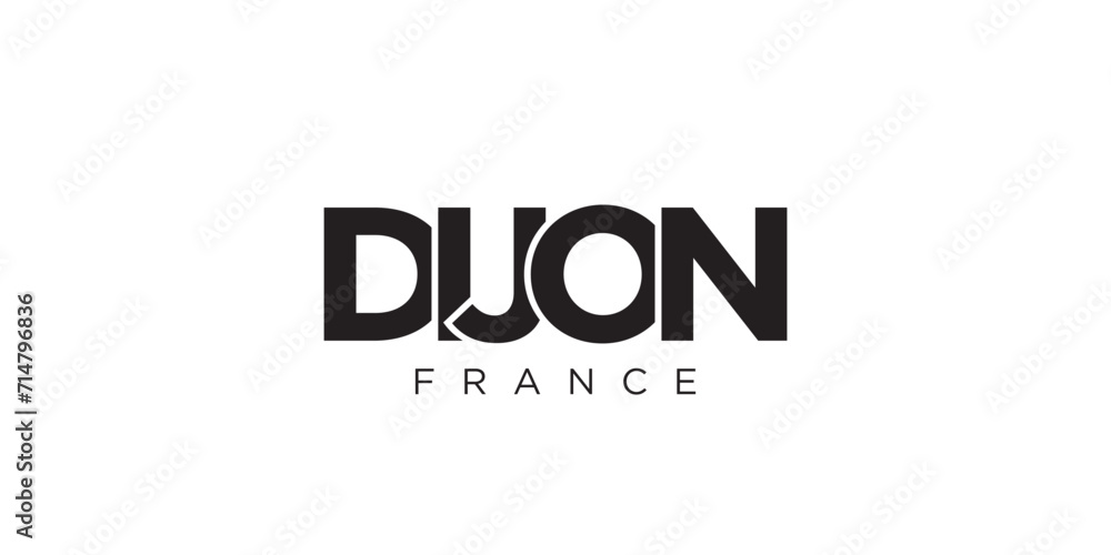 Dijon in the France emblem. The design features a geometric style ...