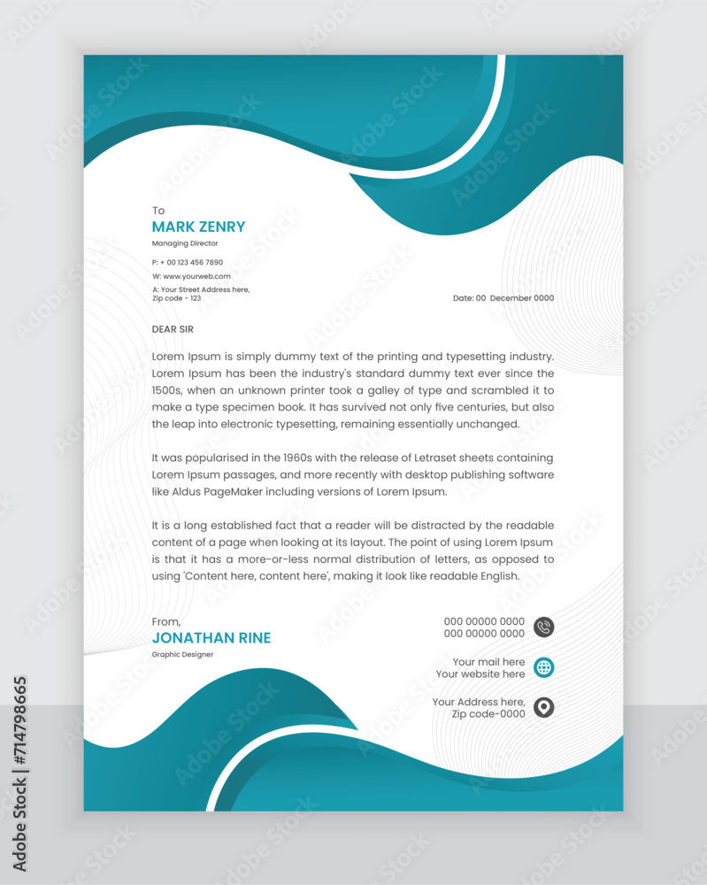 Modern corporate letterhead design, and Professional business cover ...