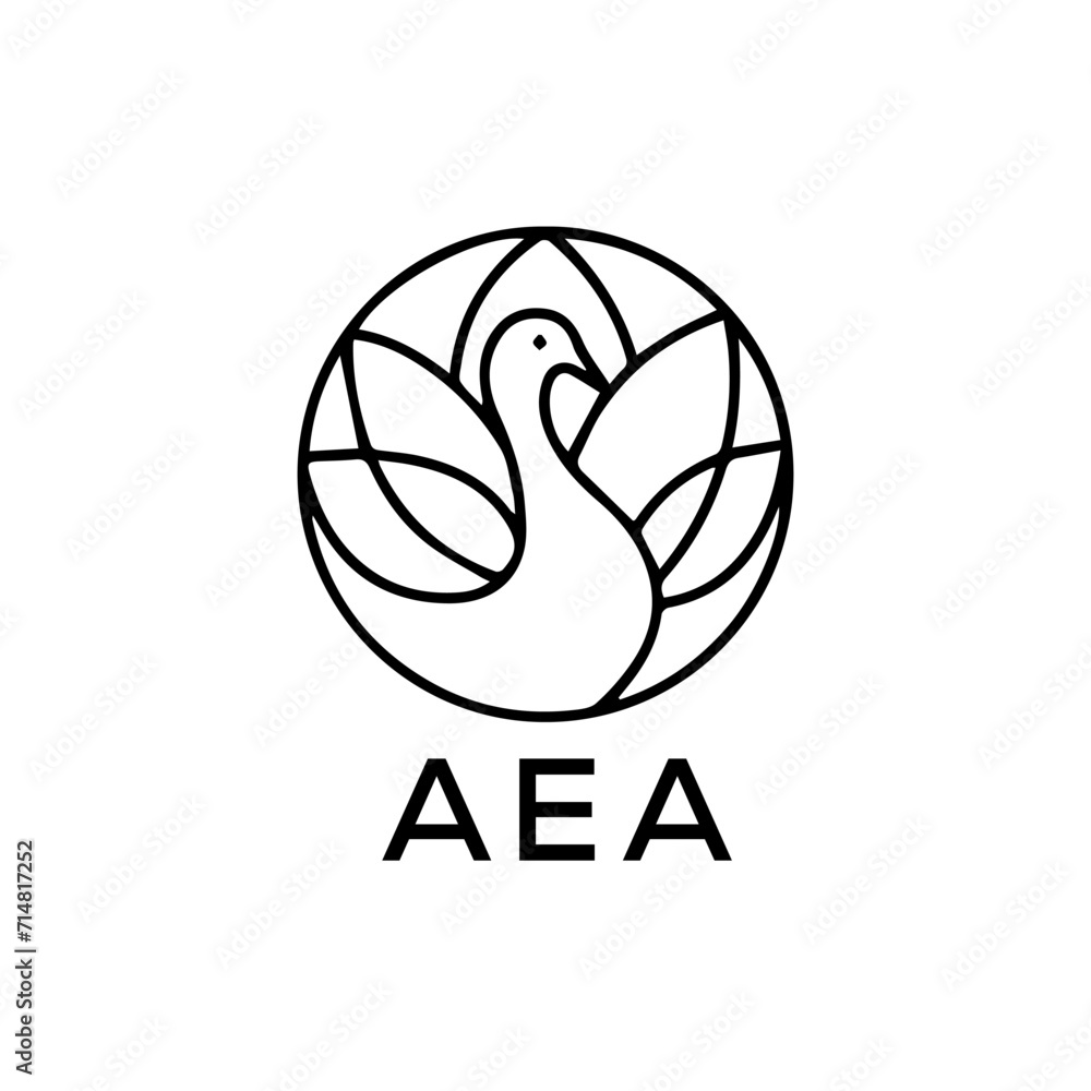 AEA Letter logo design template vector. AEA Business abstract ...