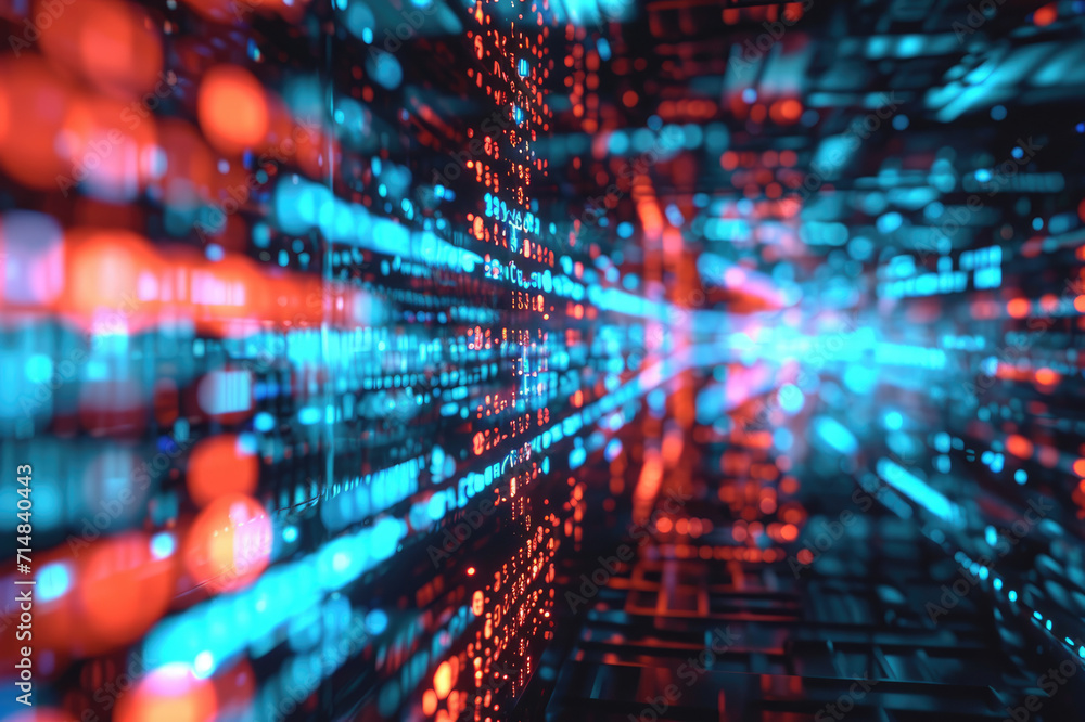 Visual representation of a digital firewall shielding networks from ...