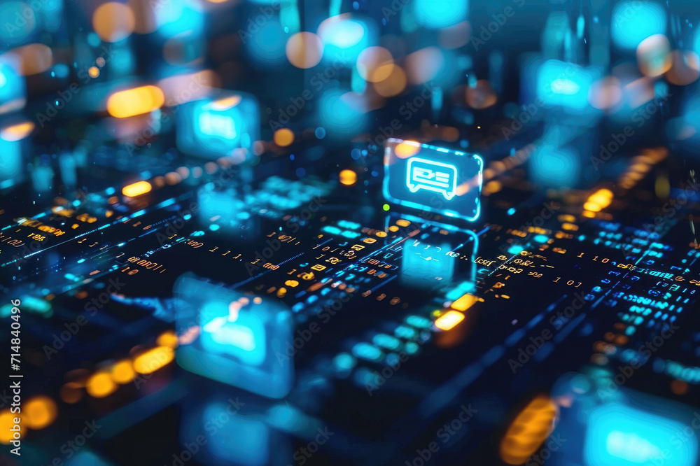 Visual representation of a digital firewall shielding networks from ...