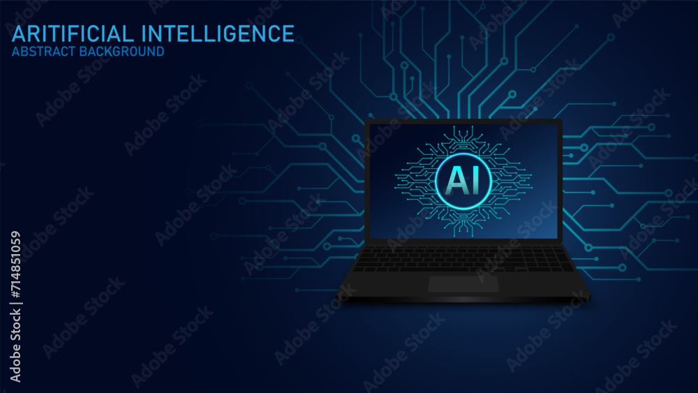 AI chip digital technology on a Dark blue background. AI computer ... AI chip digital technology on a Dark blue background. AI computer ...