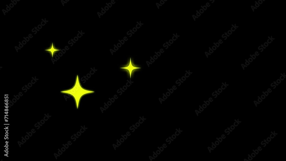 Vidéo Stock Twinkling stars animated video 4k resolution, star shape ...