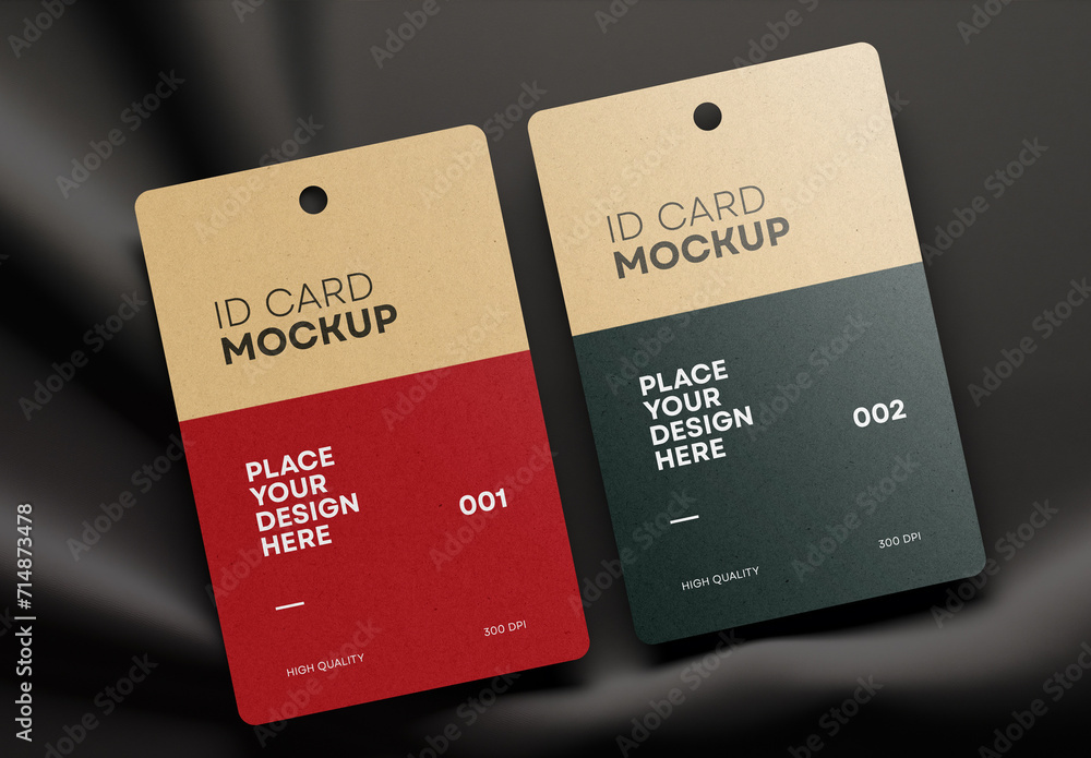 ID Card Mockup Generated with AI Stock Template | Adobe Stock