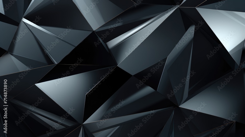 Shadowed Polygons on Dark Background. Multifaceted polygons casting ...