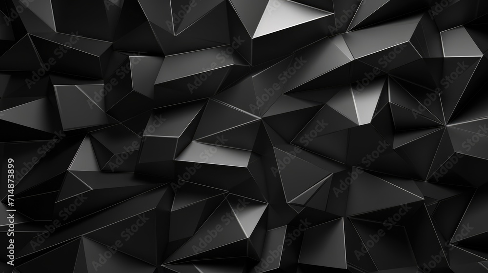 Shadowed Polygons on Dark Background. Multifaceted polygons casting ...